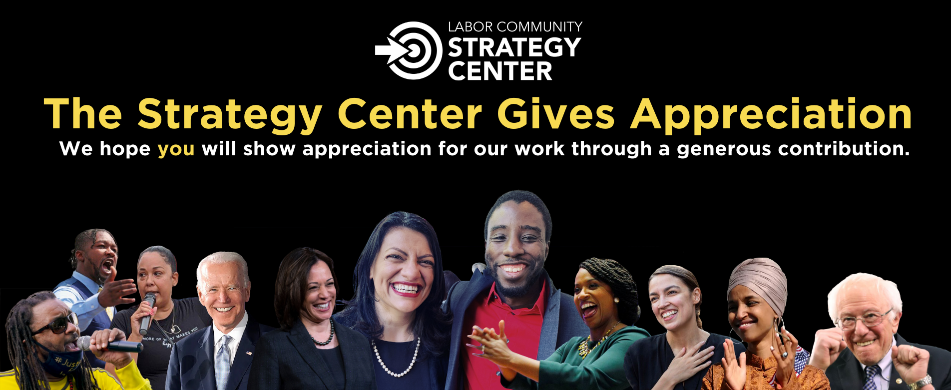 The Strategy Center Gives Appreciation. We hope you will show ...