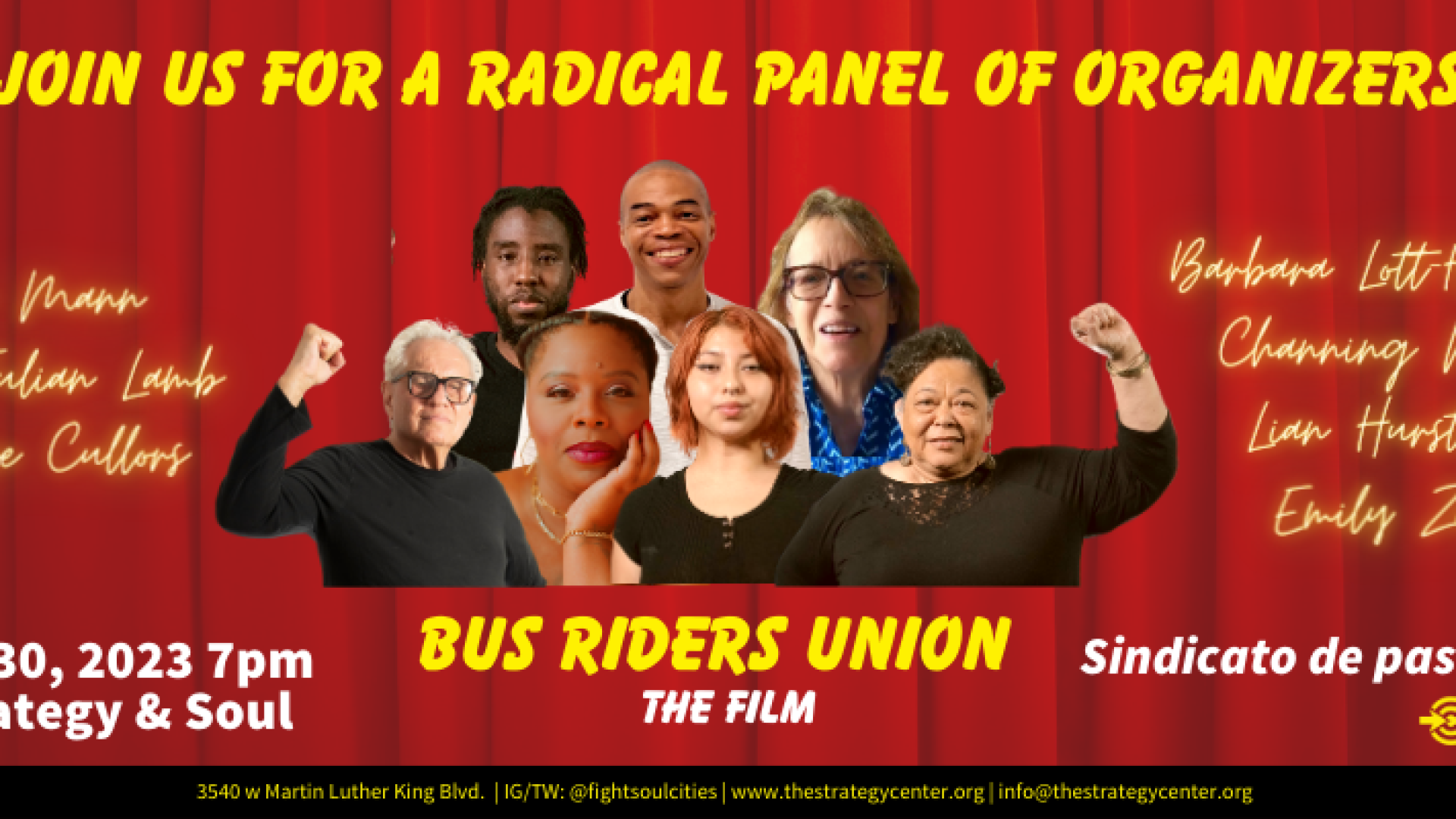 Bus Riders Union Film March 30th @ 7pm Join us for a Radical Panel of ...
